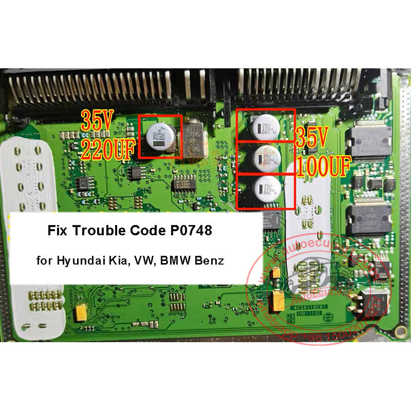 20pcs/kit 35V 100UF, 35V 220UF 10*10mm Capacitor for Hyundai Kia VW Be ...
