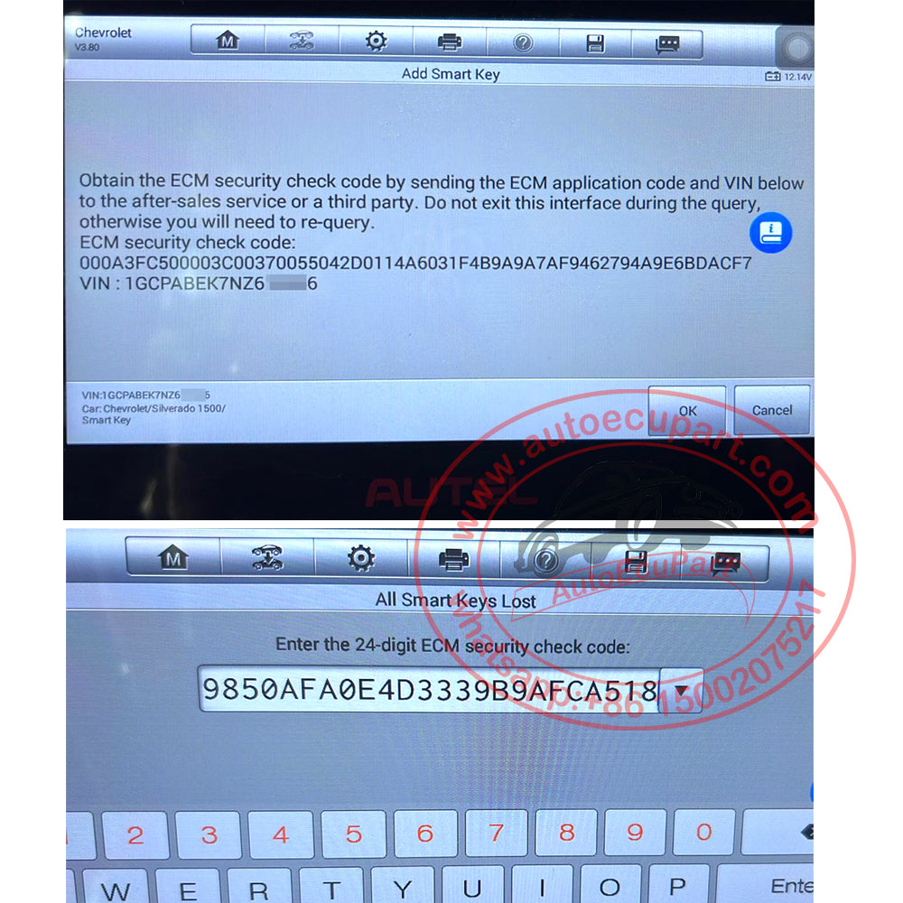 24-digit ECM BCM Security Code IMMO PIN code for GM Yukon Chevrolet Si ...