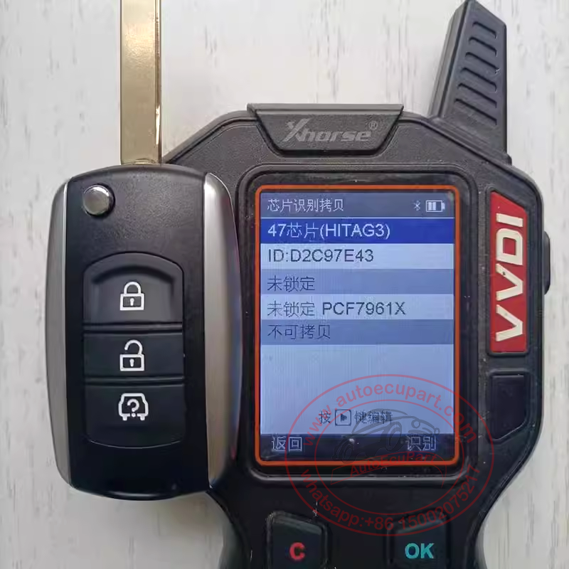 Original ID47 433MHz Flip Remote Key 3 Button for Dongfeng DFSK Glory ...