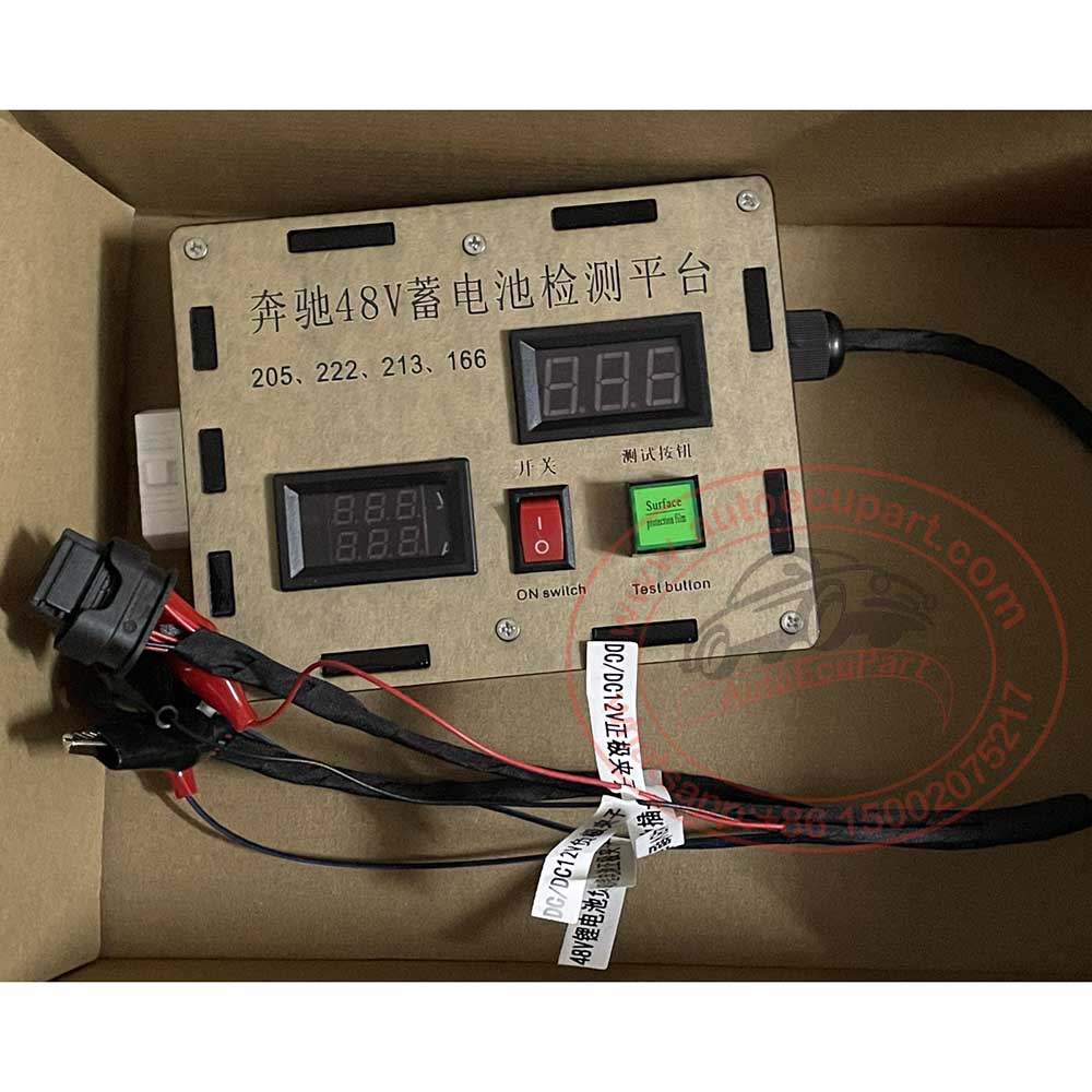 Test platform on bench for Mercedes Benz 48 Volt Hybrid battery 48V Re ...