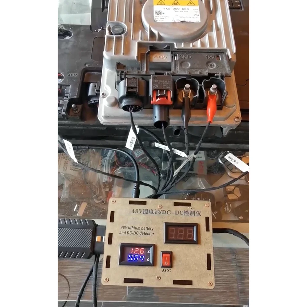 Test platform on bench for Mercedes Benz 48 Volt Hybrid battery 48V Re ...