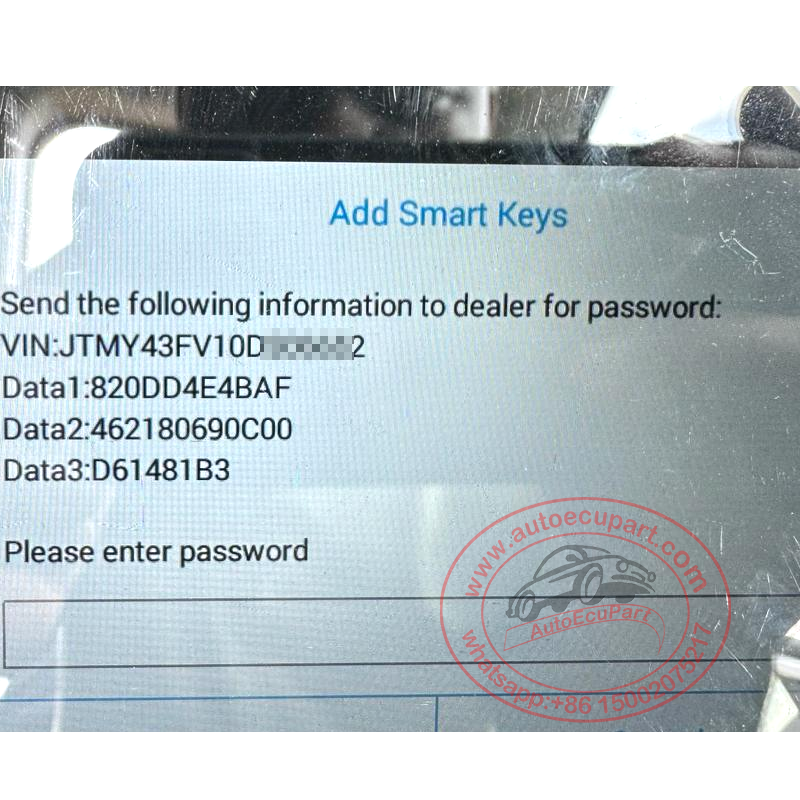 12 digits Immo Security PIN Code Calculation Service for New Toyota Le ...