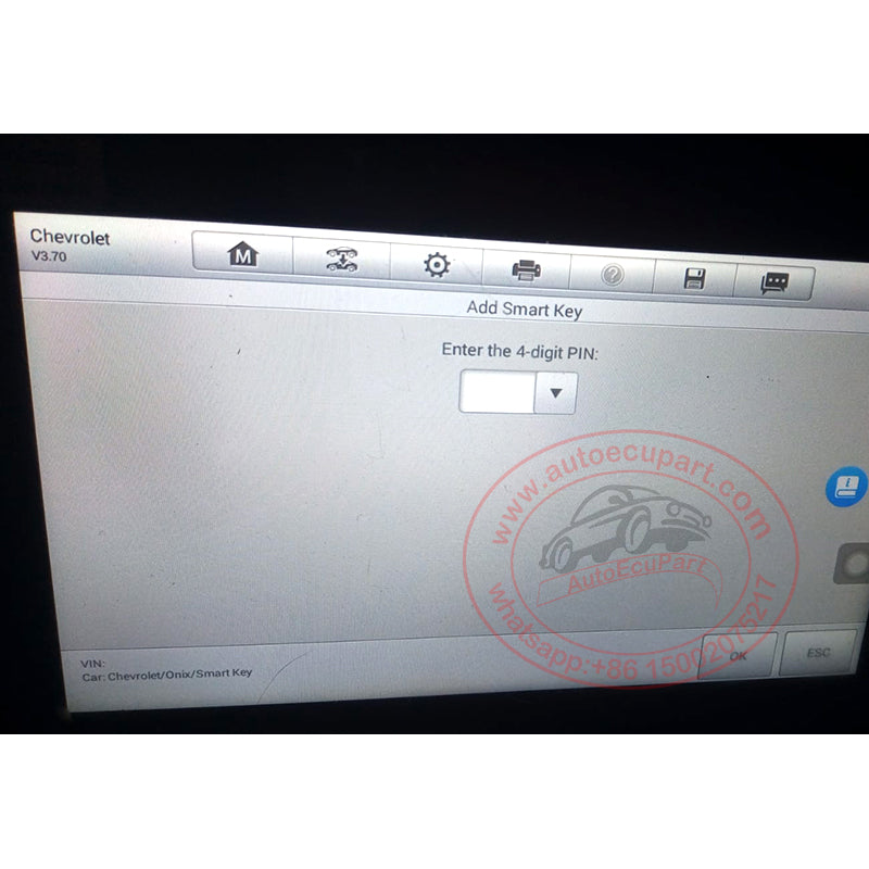 PIN code Calculation Service for GM Chevrolet ONIX, Tracker, TRAX, Col ...