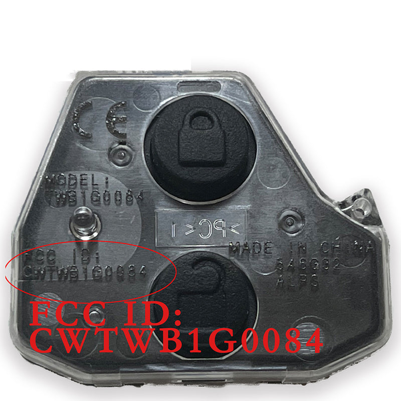 H Chip 433MHz Remote Key Control Fob 2 button for Daihatsu Xenia Alza ...