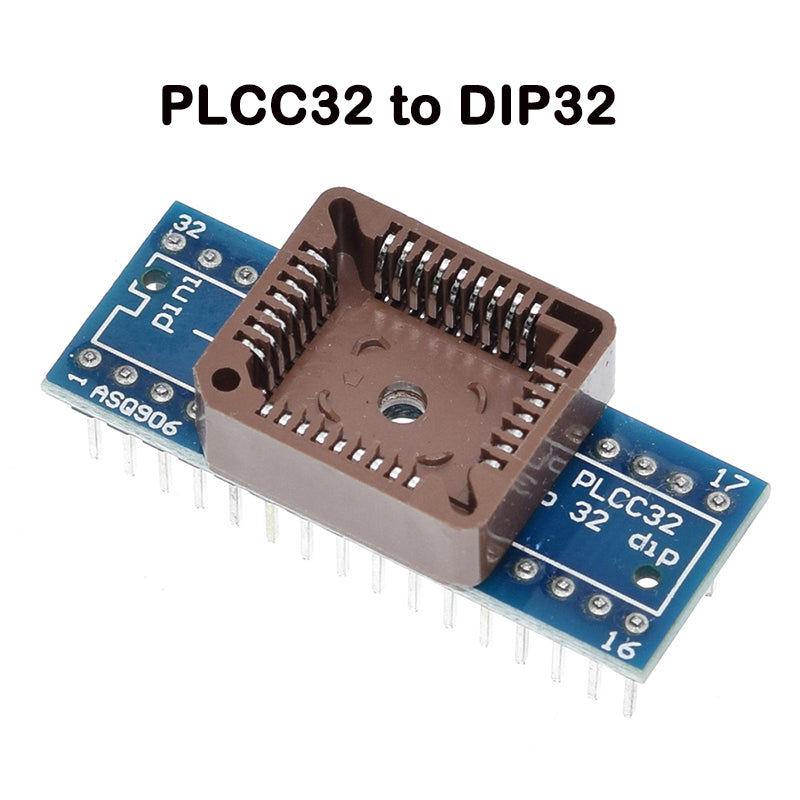 4pcs/set PLCC20 PLCC28 PLCC32 PLCC44 to DIP20 DIP28 DIP32 DIP44 IC Ada ...
