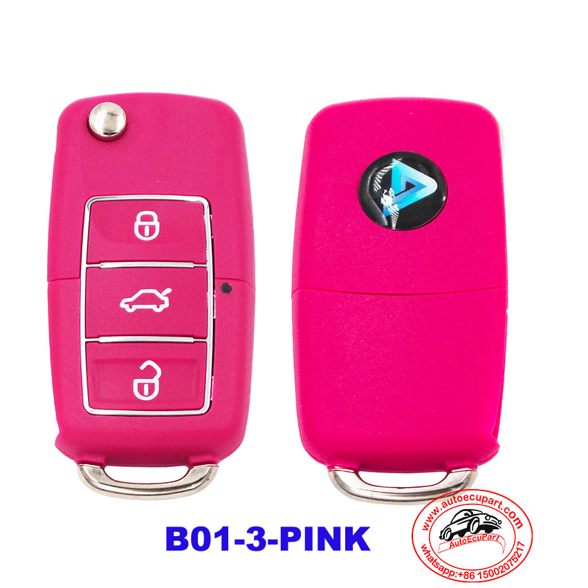 5pcs KD B01-3 Pink Color Luxury Style Universal Remote Control Key 3 B ...