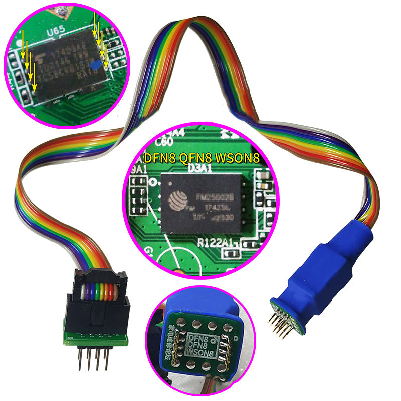 6X8mm QFN8 DFN8 WSON8 Pogo Chip Adapter Probe Touch Holder for CH341A ...