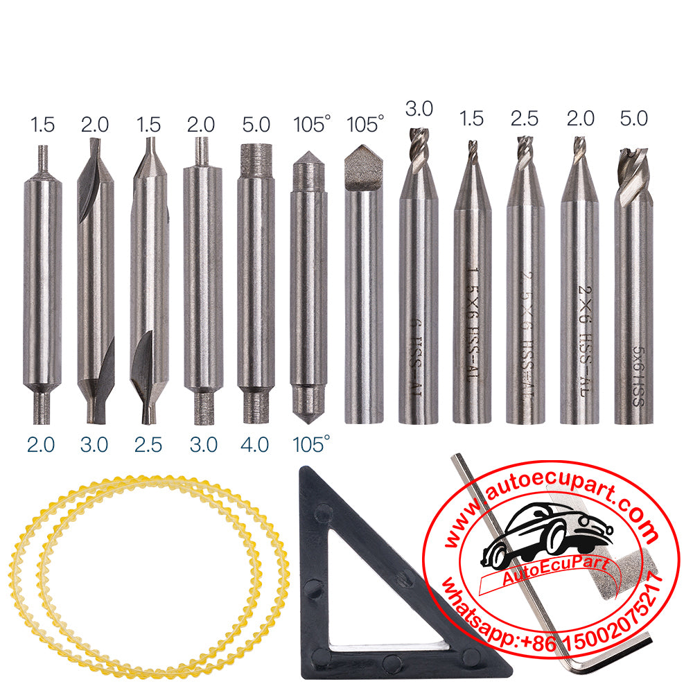 17pcs/Kit Full Set End Milling Cutter probe For All Vertical Key Copy ...