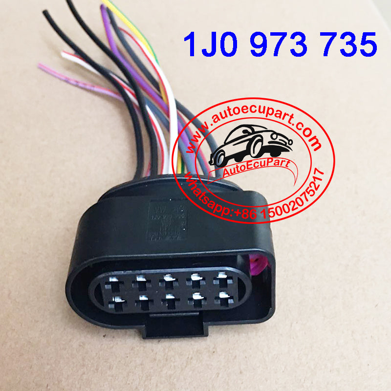 Genuine 10 Pin 1J0973735 Headlight Connector Plug for Audi VW Seat Sko ...