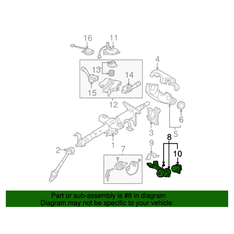 Genuine 81910-2EA00 Steering Ignition Lock Body & Switch ASSY for Hyun ...