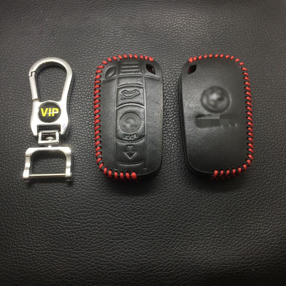 Leather Case for BMW CAS3 Smart Card Car Key - 5 Sets – autoecupart