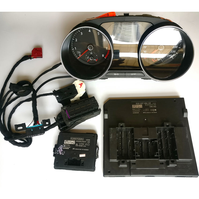 MQB Test Platform full set with Odometer, BCM, Gateway, Harness cables ...