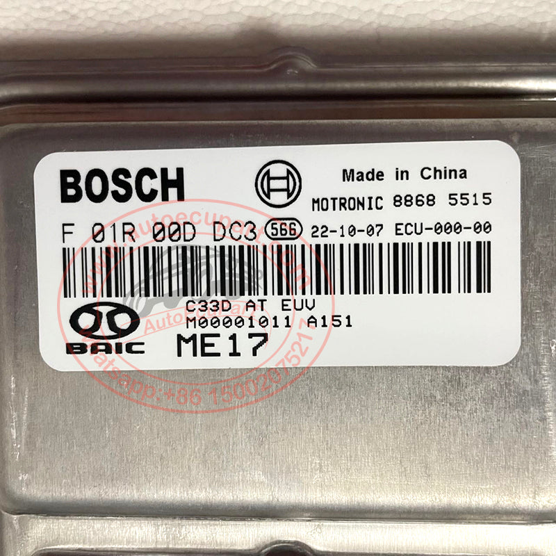 New F01R00DDC3, M00001011 Bosch ME17 ECU for BAIC X25 Engine Computer ...
