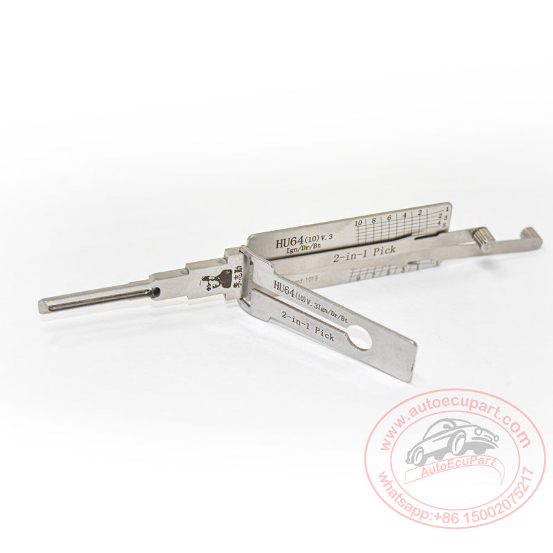 Original Lishi 2-in-1 Pick Decoder Tool HU64+V2 Mercedes HU64 TWIN LIF ...